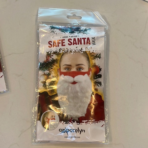 Accessories | Brand New Sealed Holiday Santa Beard Themed Cloth Masks 4 ...
